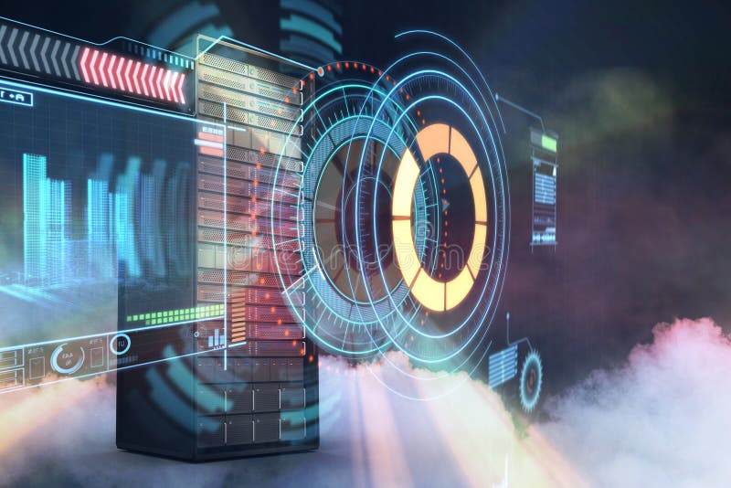 Server tower stock image. Image of leds, data, server - 3644529