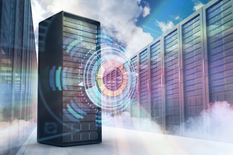 Composite Image of Server Tower 3d Stock Image - Image of colour, group ...