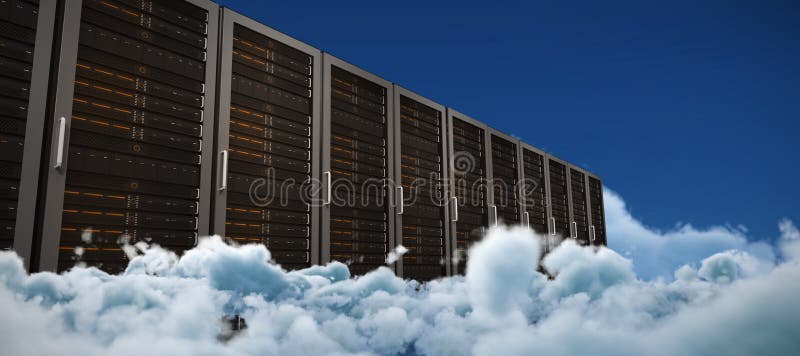 Composite Image of Server Towers Stock Photo - Image of computer, scene ...