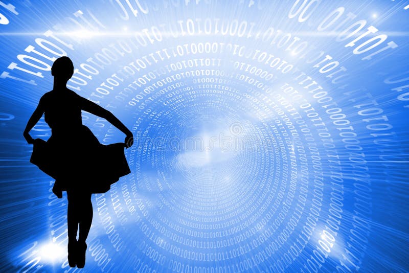 Shiny red binary code stock illustration. Illustration of digital ...