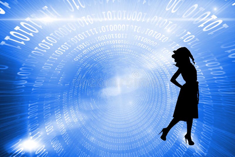 Composite Image of Shiny Futuristic Binary Code Spiral Stock ...