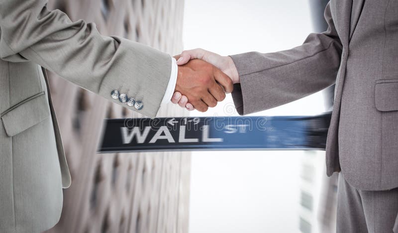 Composite Image of Side View of Shaking Hands Stock Photo - Image of ...