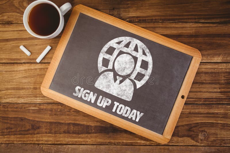 Composite Image of Sign Up Today Stock Illustration - Illustration of ...