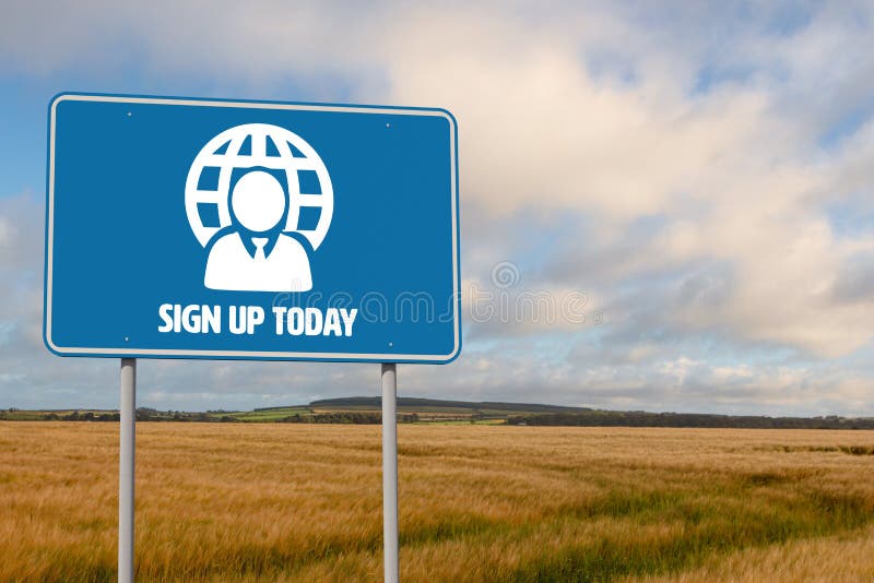 Composite Image of Sign Up Today Stock Illustration - Illustration of ...