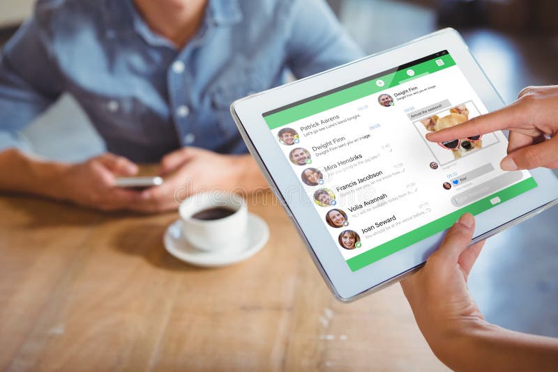 Composite Image of Smartphone App Menu Stock Image - Image of adult ...