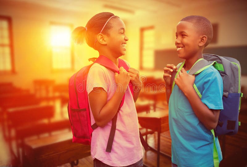Composite Image of Smiling Pupils Stock Image - Image of childhood ...