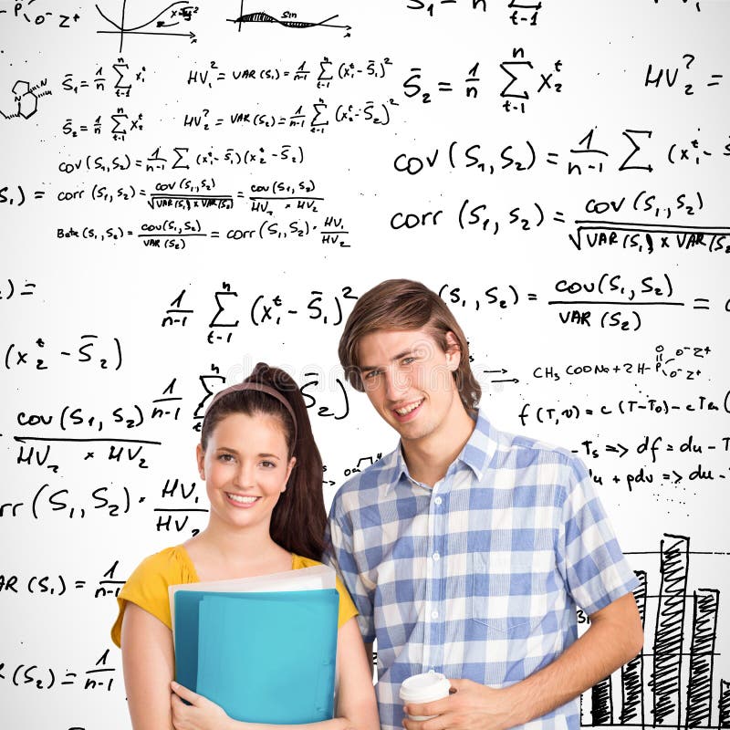 Composite Image of Smiling Students Stock Photo - Image of female ...