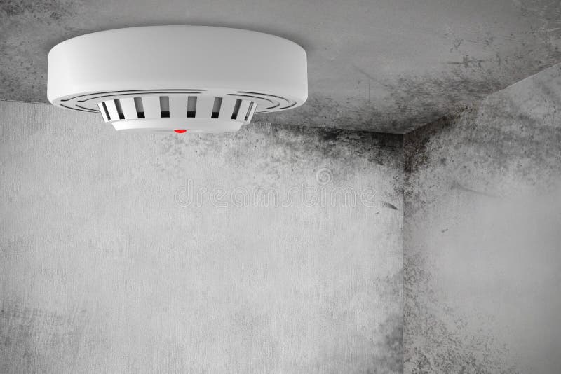 Composite Image of Smoke Detector Stock Illustration - Illustration of ...