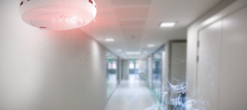 Composite Image of Smoke and Fire Detector Stock Image - Image of ...