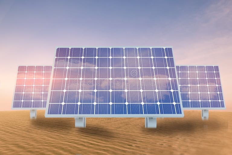 Composite Image of Solar Panel Stock Image - Image of chalk, corporate ...