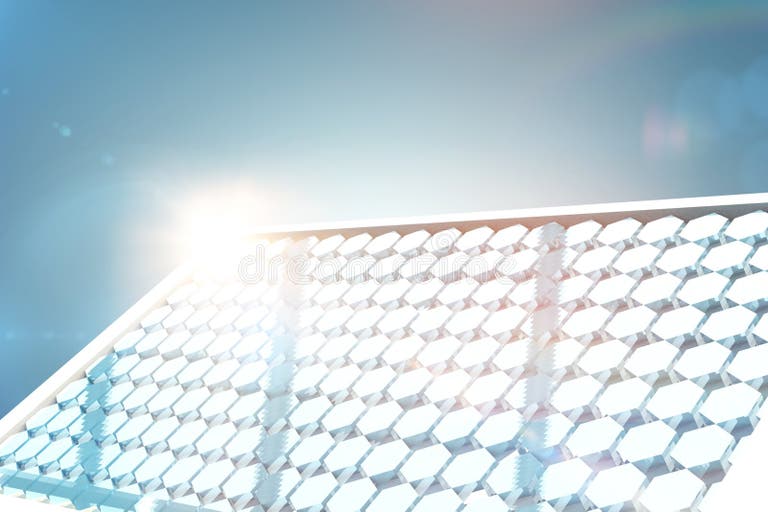 Composite Image of Solar Panel with Hexagon Shape Glasses 3d Stock ...