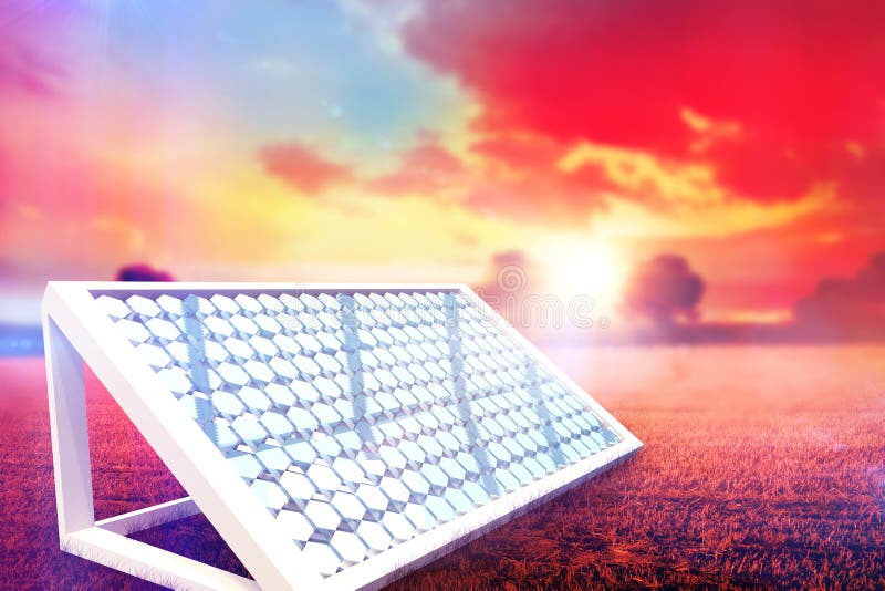 Composite Image of Solar Panel Hexagon Shape with Stand 3d Stock ...