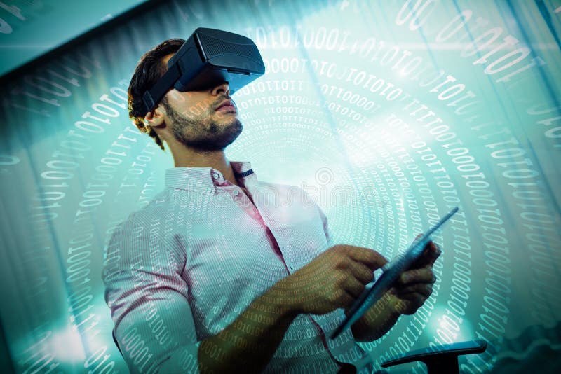 Shiny red binary code stock illustration. Illustration of digital ...