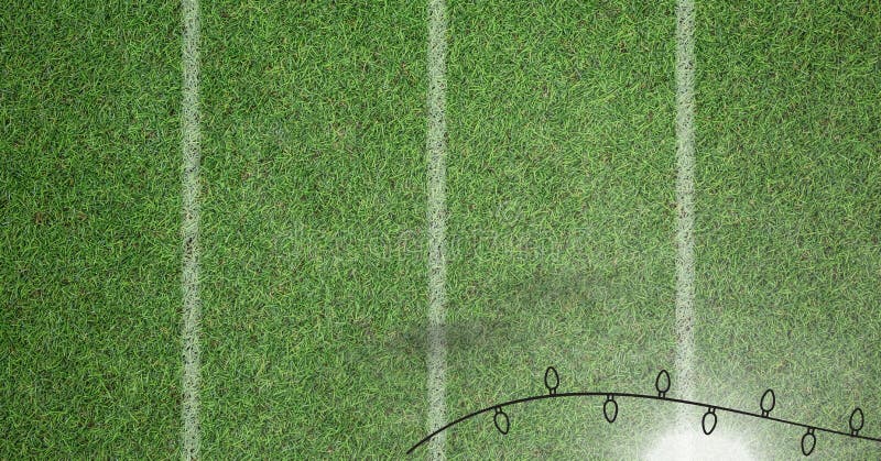 Composite Image of Spot of Light and Top Shot of Grass Field with Copy ...