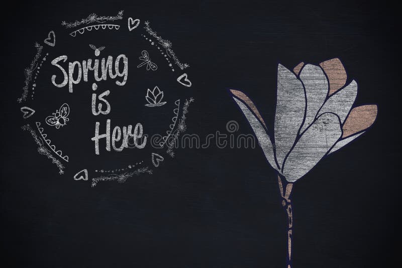 Composite Image of Spring is Here Logo Against Background Stock ...