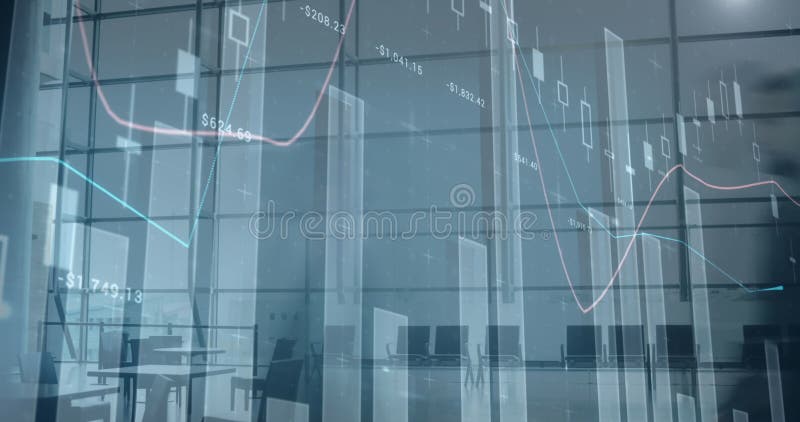 Composite Image of Statistical Data Processing Against Time Lapse of ...