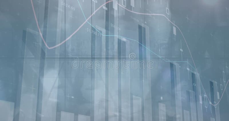 Composite Image of Statistical Data Processing Against Time Lapse of ...