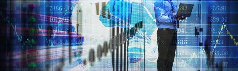 Composite Image of Stocks and Shares Stock Image - Image of hardware ...