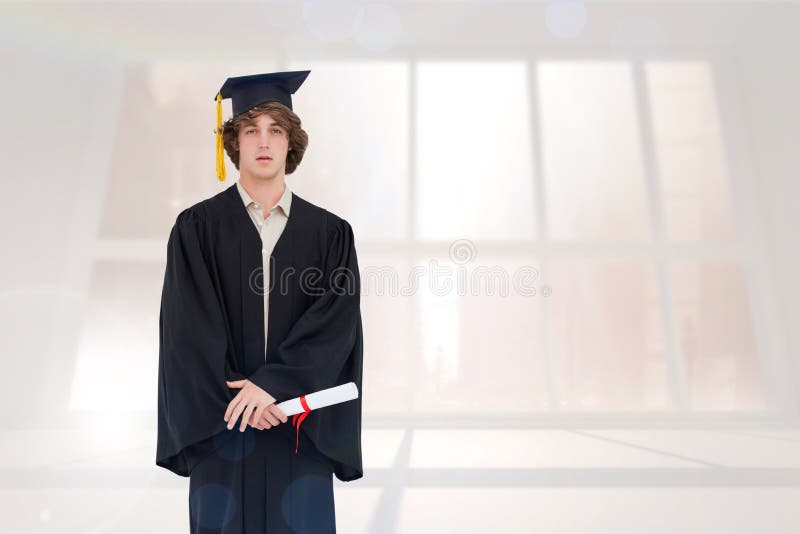 Composite Image of Student in Graduate Robe Stock Photo - Image of ...