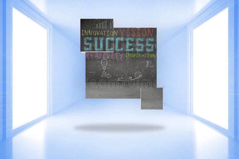 Composite Image of Success Plan on Abstract Screen Stock Illustration ...
