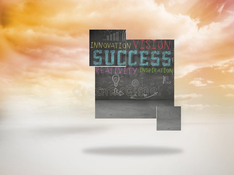 Composite Image of Success Plan on Abstract Screen Stock Illustration ...