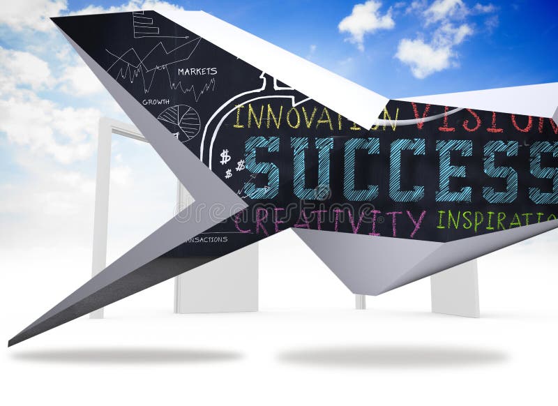 Composite Image of Success Plan on Abstract Screen Stock Illustration ...