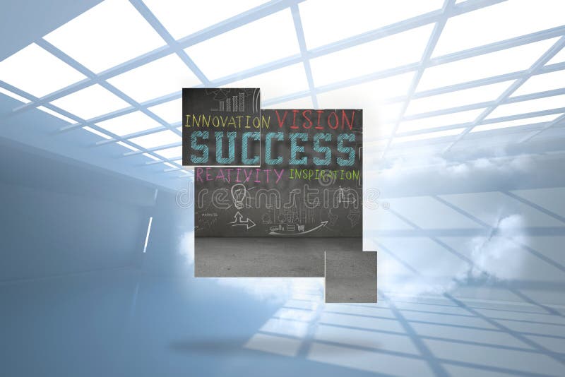Composite Image of Success Plan on Abstract Screen Stock Illustration ...