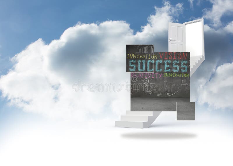 Composite Image of Success Plan on Abstract Screen Stock Illustration ...