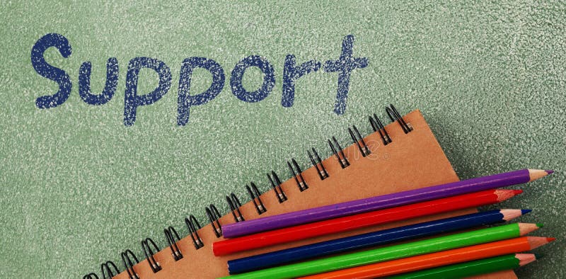Composite Image Of Support Text Against White Background Stock Photo ...