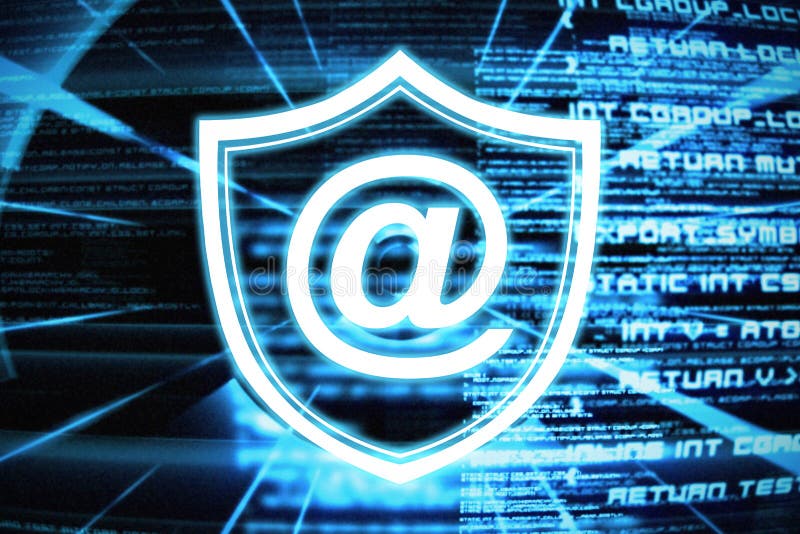 Composite Image of at Symbol Stock Illustration - Illustration of ...