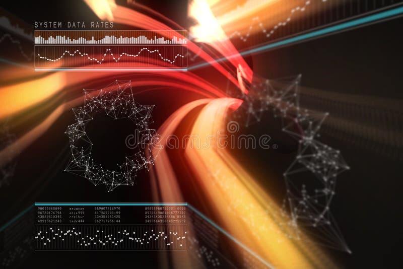 Composite Image of System Data Rates with Graphical Representation 3d ...
