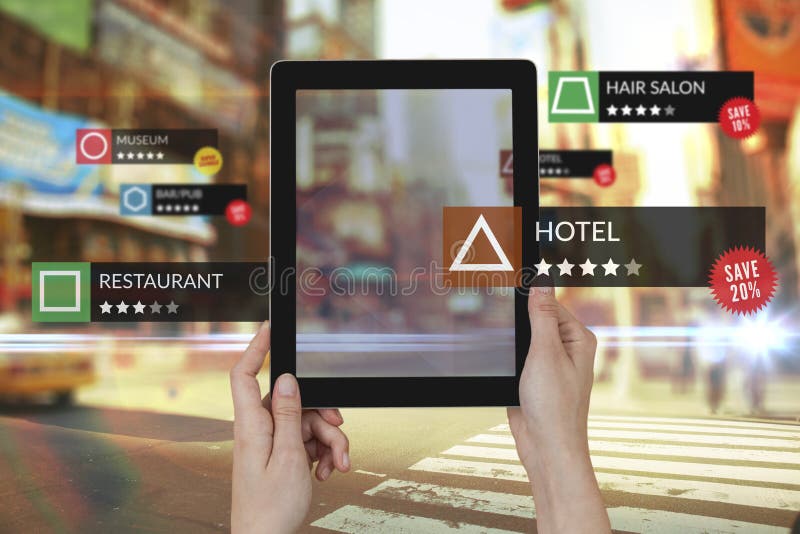 Composite Image of Tablet with Applications Stock Image - Image of ...