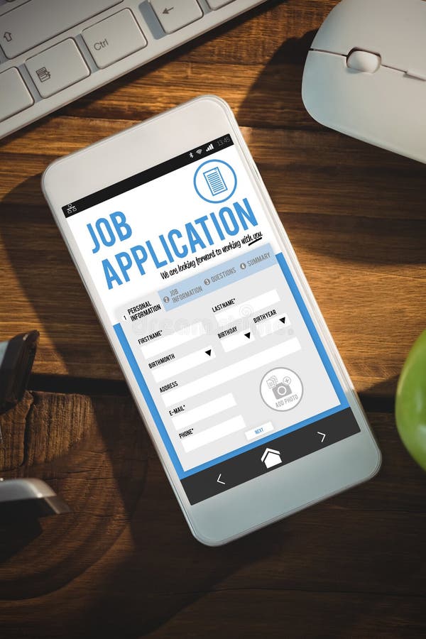 Composite Image of Telephone Job Application App Stock Photo - Image of ...