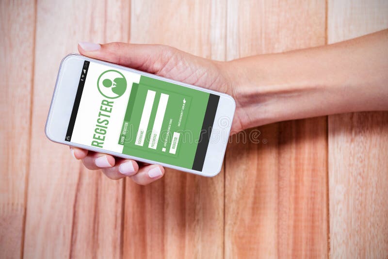 Composite Image of Telephone Register Application Stock Photo - Image ...