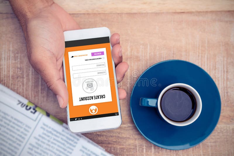 Composite Image of Telephone Register Application Stock Image - Image ...