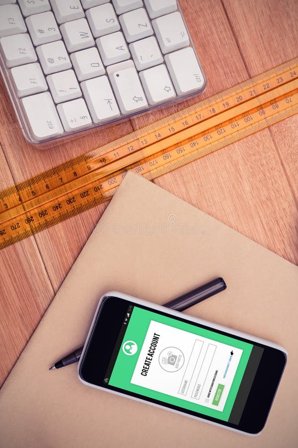 Composite Image of Telephone Register Application Stock Photo - Image ...