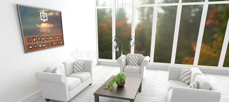 Composite Image of Text with Various Icons on Device Screen Stock ...