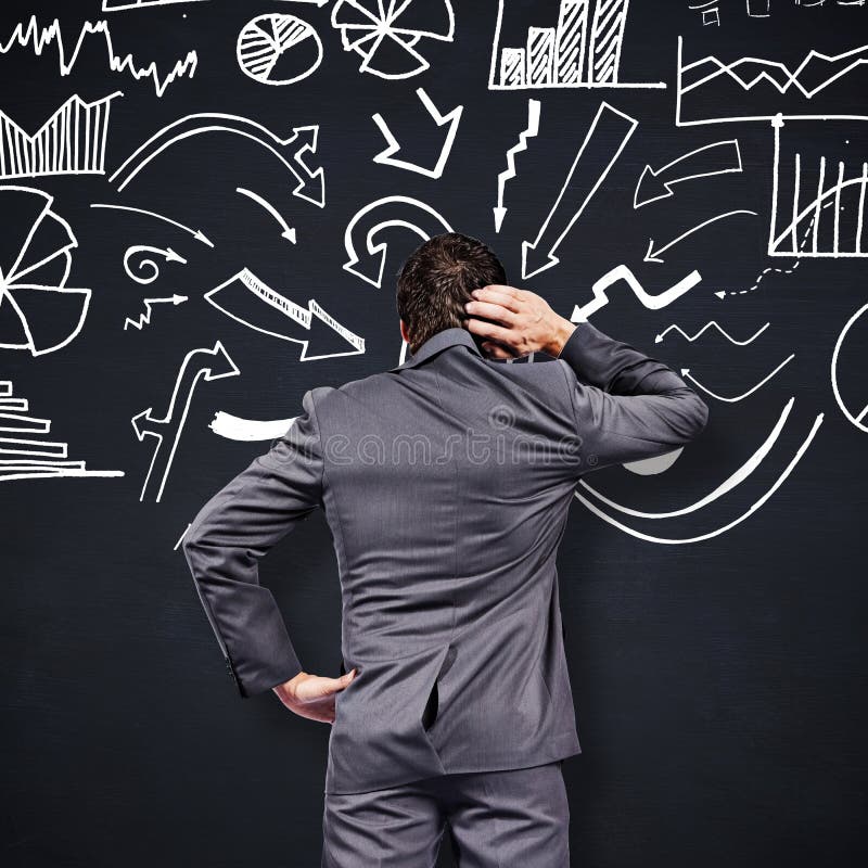 Composite Image of Thinking Businessman Scratching Head Stock Photo ...