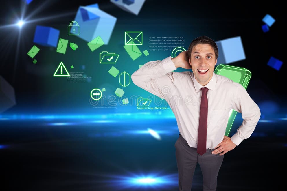 Composite Image of Thinking Businessman Scratching Head Stock Image ...