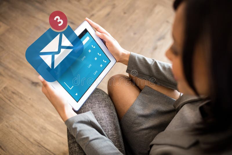 Composite Image of Three Text Messages Received Stock Photo - Image of ...