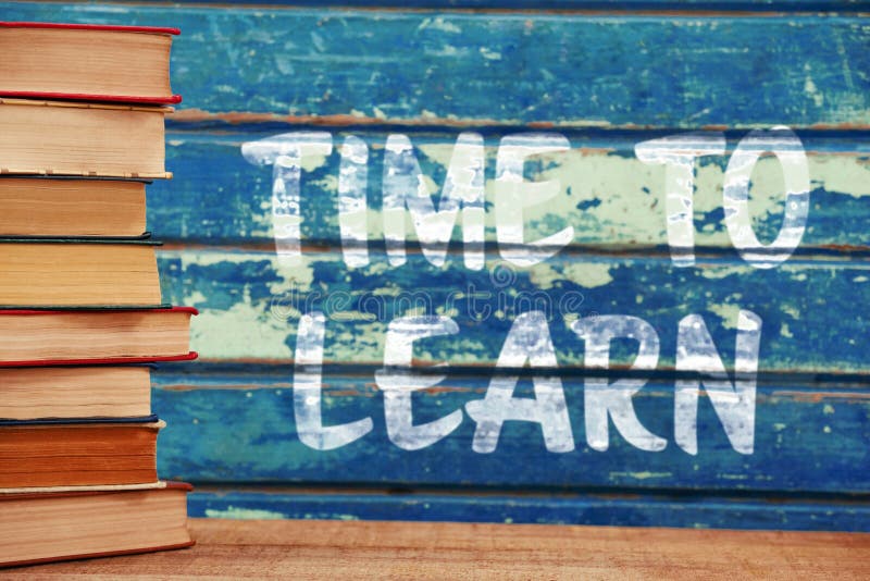 Composite Image of Time To Learn Text Against White Background Stock ...