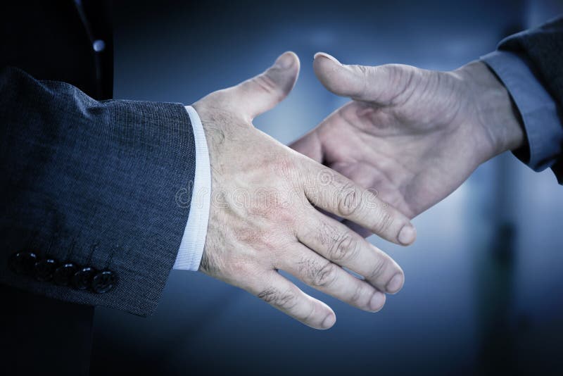 Composite Image of Two People Going To Shake Their Hands Stock Image ...