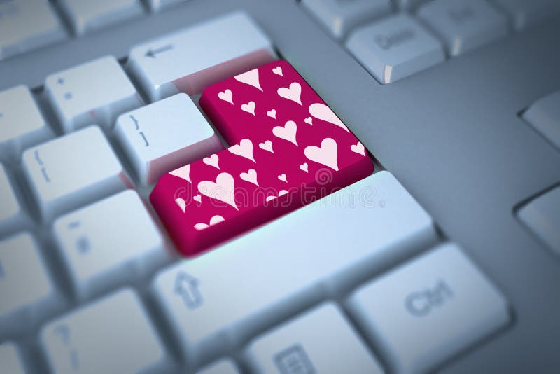 Composite Image of Valentines Day Pattern Stock Illustration ...