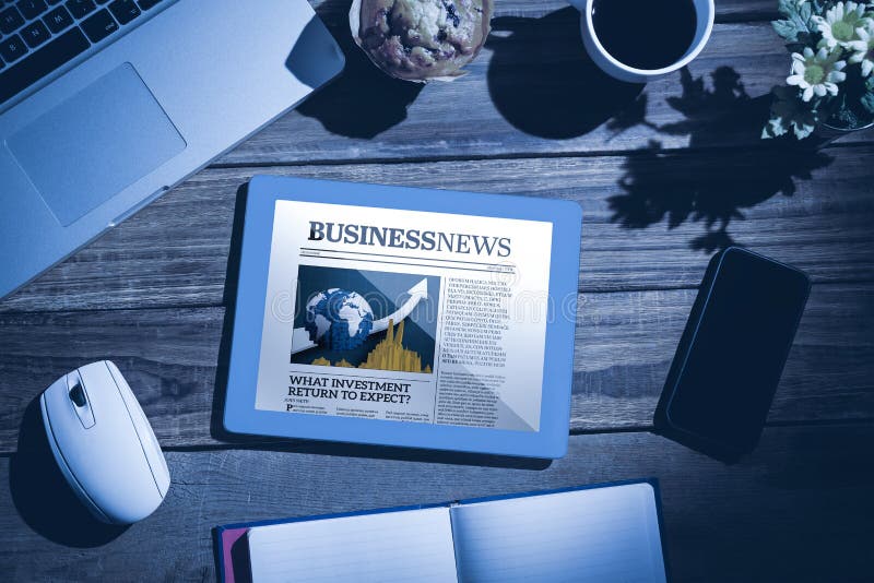 Composite Image of View of a Desk Stock Image - Image of corporate ...