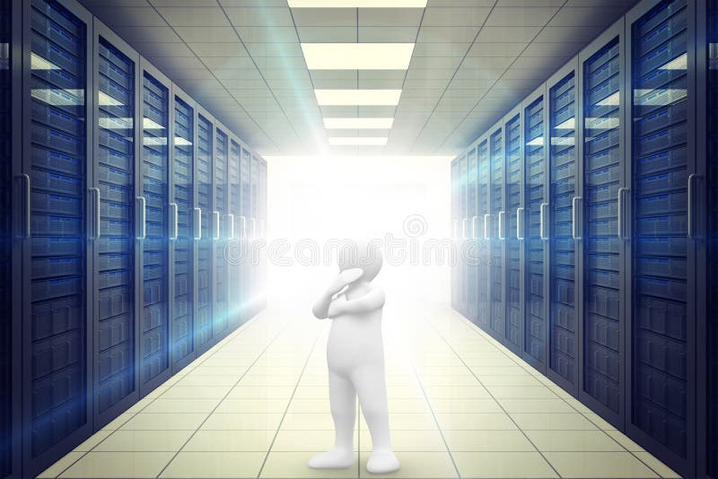 Composite Image of White Character Thinking Stock Illustration ...