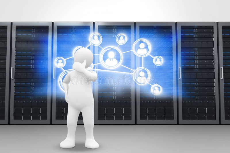 Composite Image of White Character Thinking Stock Illustration ...