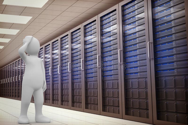 Composite Image of White Character Thinking Stock Illustration ...