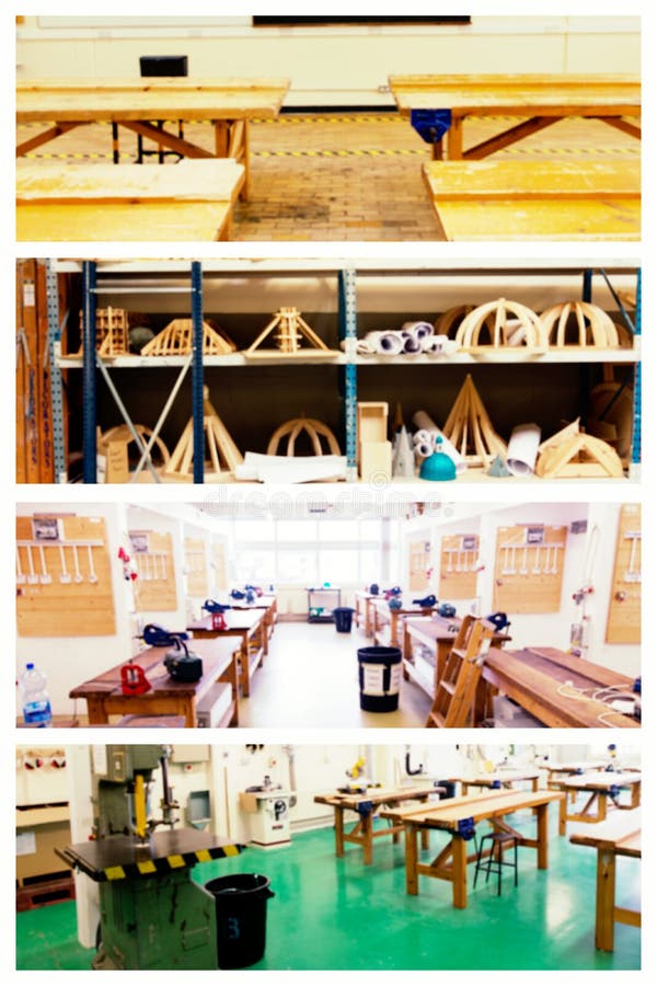 Composite Image of a Workshop Stock Illustration - Illustration of ...