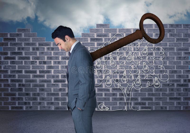 Composite Image of Wound Up Businessman with Hands in Pockets Stock ...