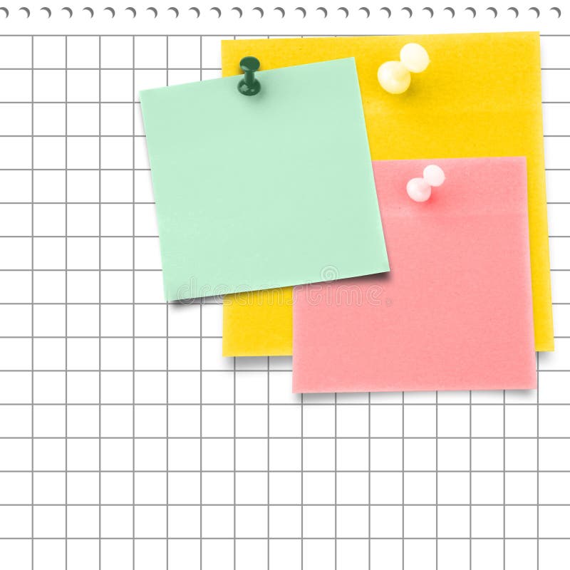 Note with thumbtack stock image. Image of blank, hanging - 1761455